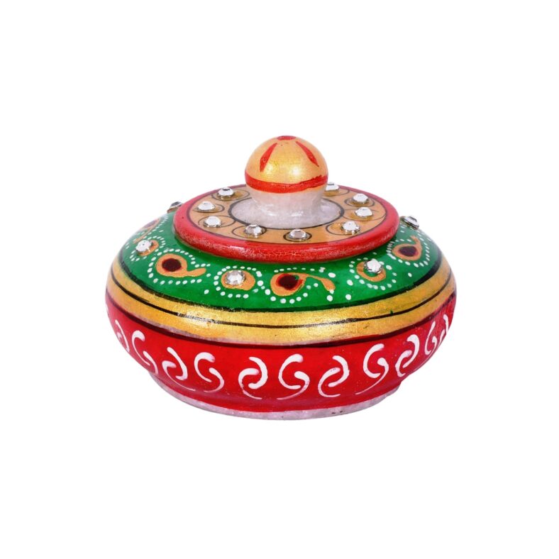 CRAFTAM Round Lakh Sindoor Boxes, Kumkum Box Bharani Wedding Return ...