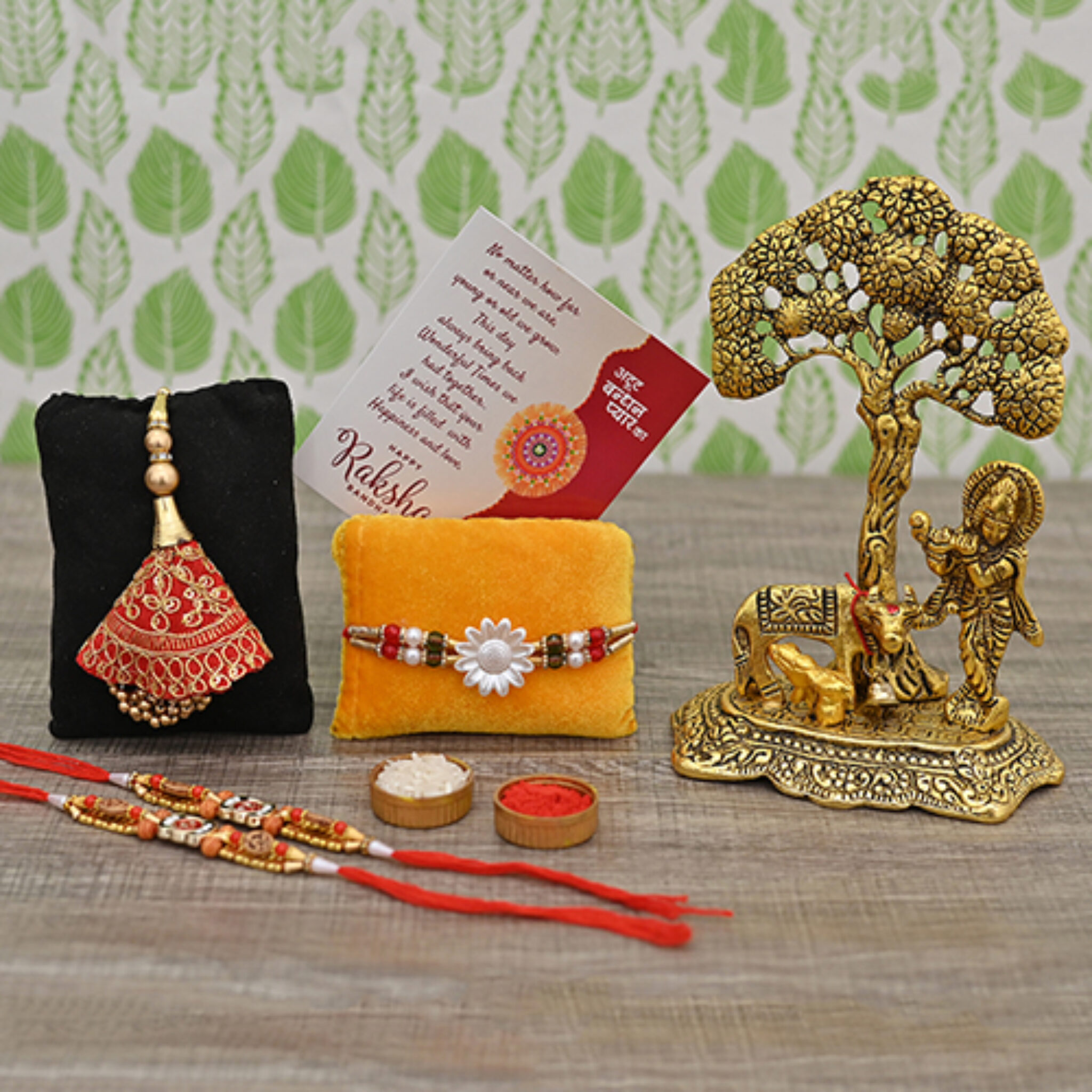 Raksha Bandhan Gift, Greeting , Roli Rice Pack ! Rs. 249 Free Shipping
